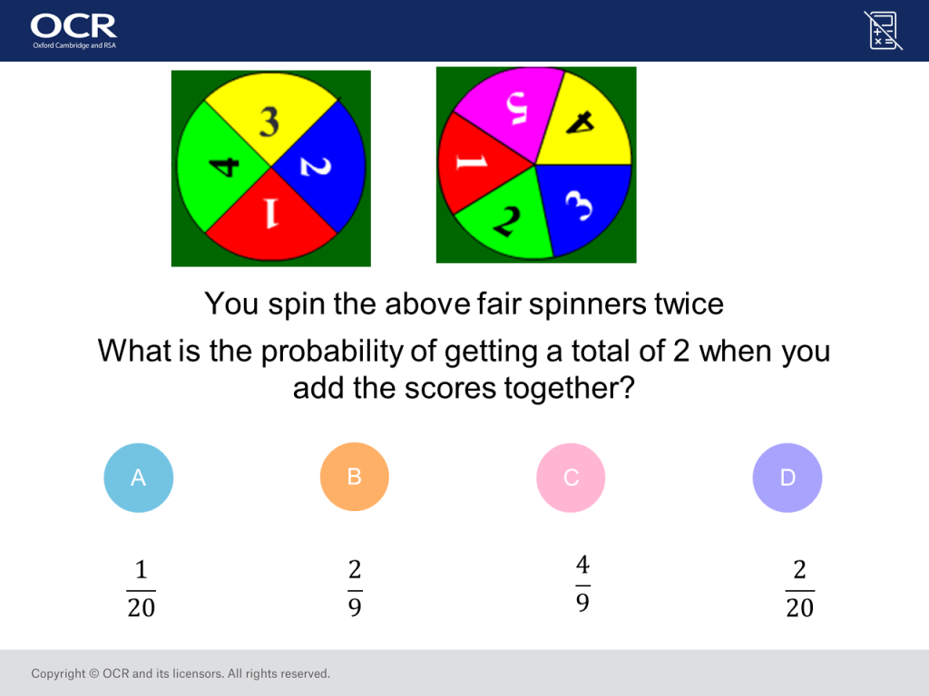 Probability of Combined Events: GCSE Maths Question of the Week (Higher ...